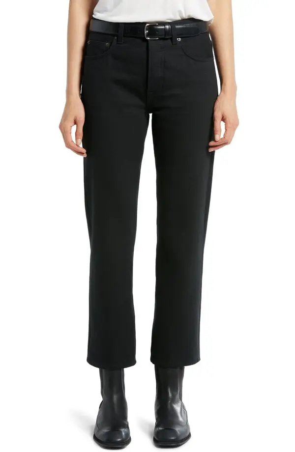 Buy THE ROW Lesley Straight Crop Jeans - Black At 50% Off