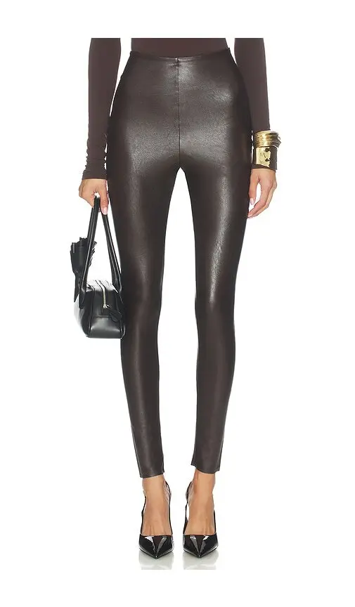 Commando Faux Leather Legging In Brown - Espresso