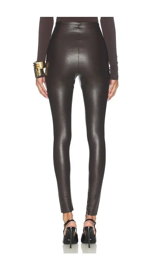 Commando Faux Leather Legging In Brown - Espresso