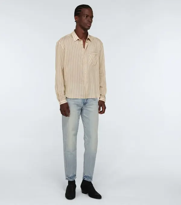 Saint Laurent Carrot-Fit Jeans - Blue | Editorialist