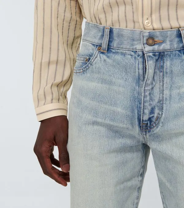Saint Laurent Carrot-Fit Jeans - Blue | Editorialist