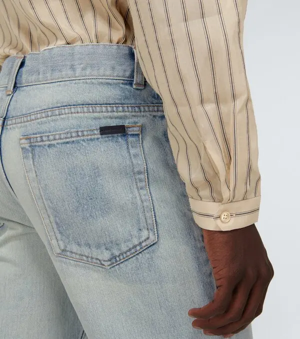 Saint Laurent Carrot-Fit Jeans - Blue | Editorialist