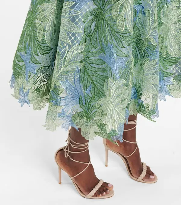 knee length dresses for ladies Marchesa Notte Chartreuse Dress – Green Eyed Daisy main image 1