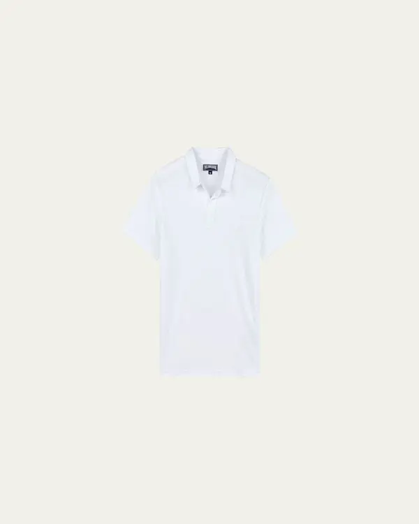 Vilebrequin Pyramid Linen Polo Shirt - White
