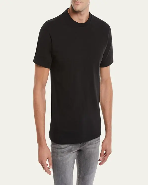 FRAME Heavyweight Cotton Crewneck Classic Fit T-shirt - Black
