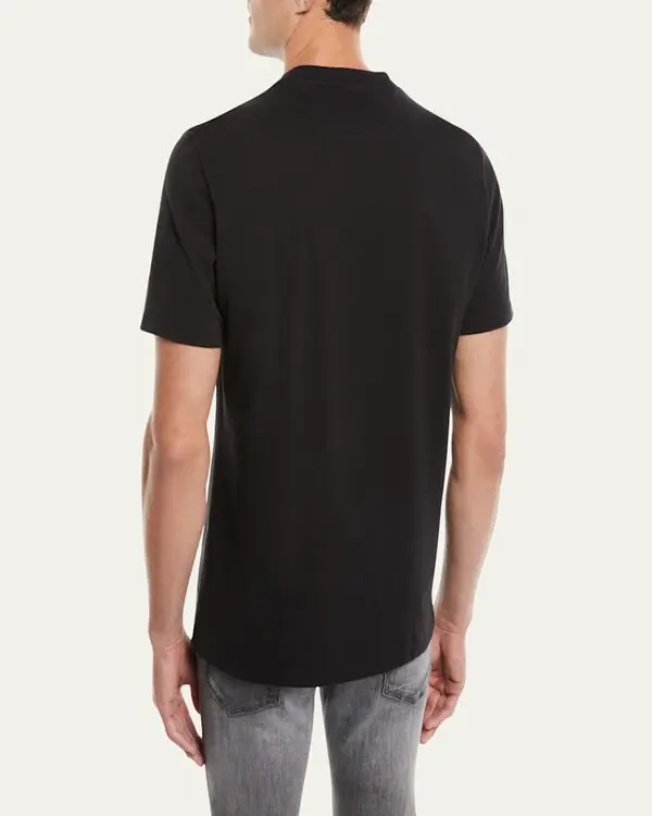 FRAME Heavyweight Cotton Crewneck Classic Fit T-shirt - Black