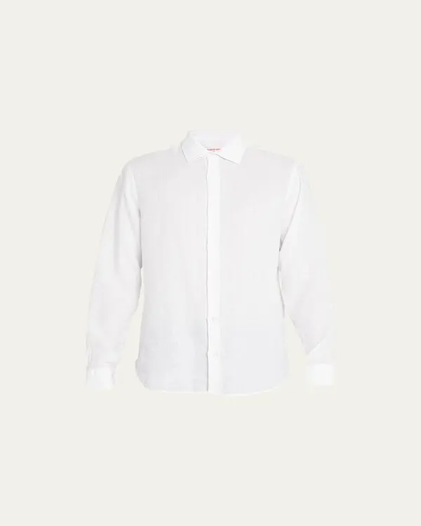 Orlebar Brown Giles Linen Sport Shirt - White