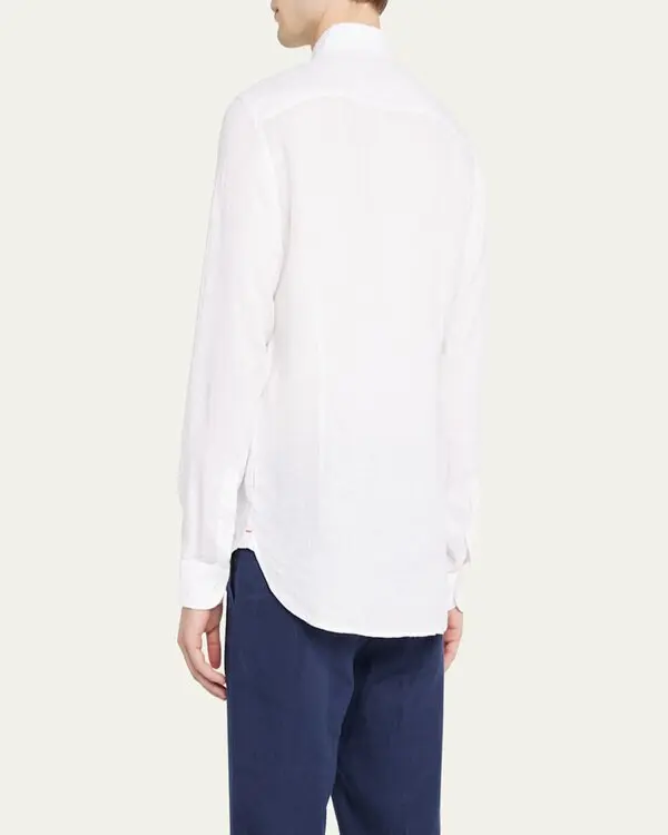 Orlebar Brown Giles Linen Sport Shirt - White
