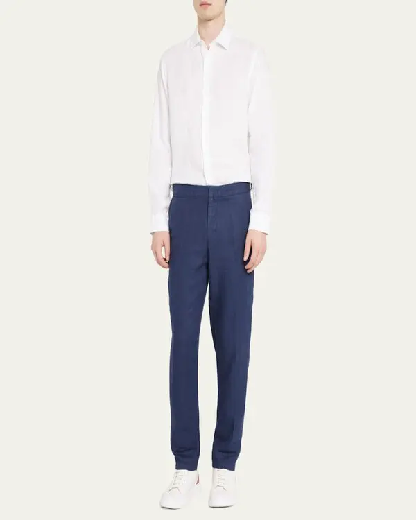 Orlebar Brown Giles Linen Sport Shirt - White
