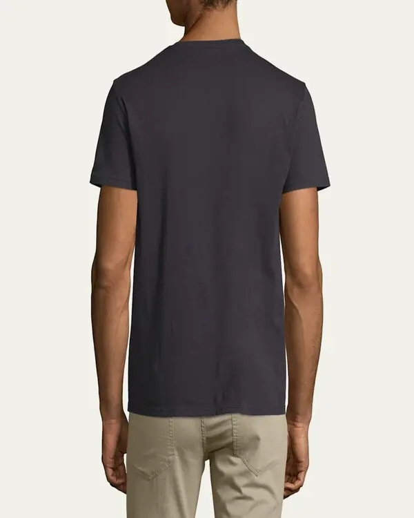 Vince Short-sleeve V-neck Jersey T-shirt, Gray - Optic White