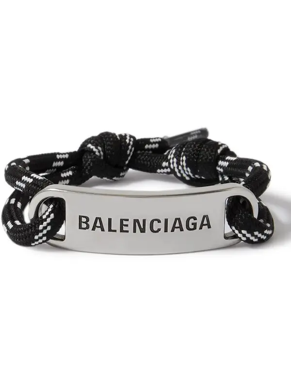 Balenciaga Silver-plated And Cord Bracelet