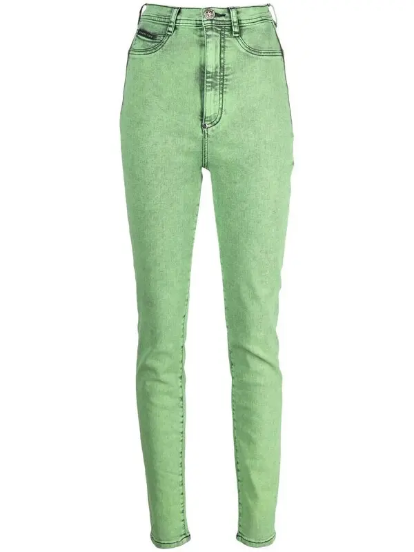 Philipp Plein High-waisted Jeggings - Green