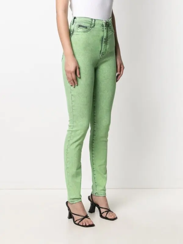 Philipp Plein High-waisted Jeggings - Green
