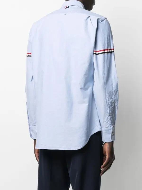 Thom Browne Grosgrain Armband Oxford Shirt - Blue