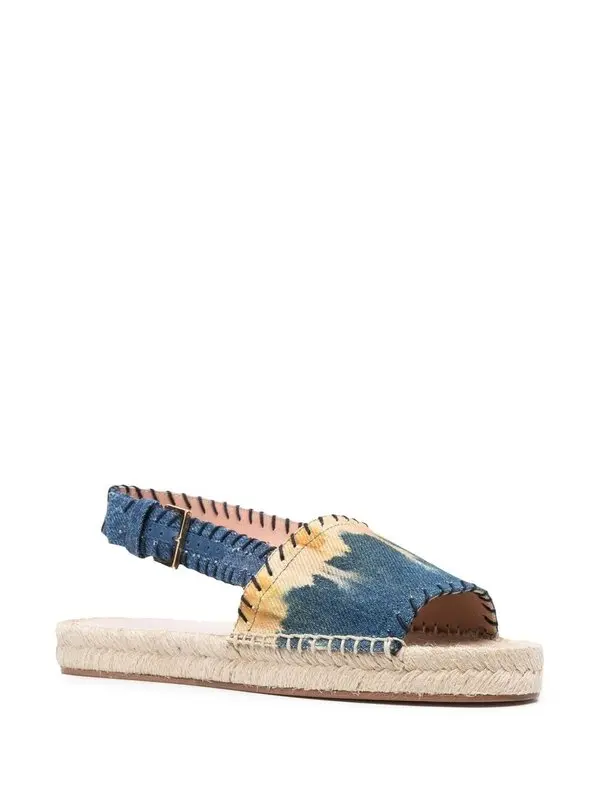 Alberta Ferretti Open-toe Denim Espadrilles
