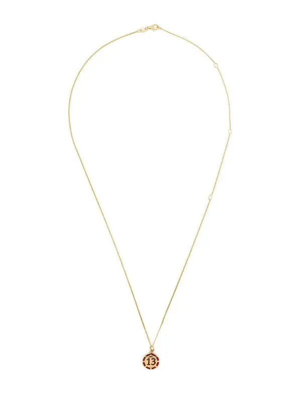 TRUE ROCKS Vegas 13 Poker Chip Pendant Necklace - Gold