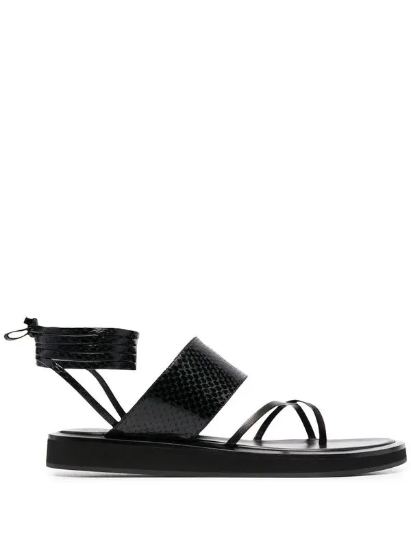 Paris Texas Lizard-effect Leather Sandals