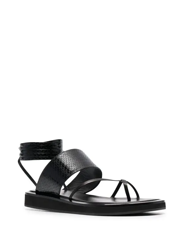 Paris Texas Lizard-effect Leather Sandals