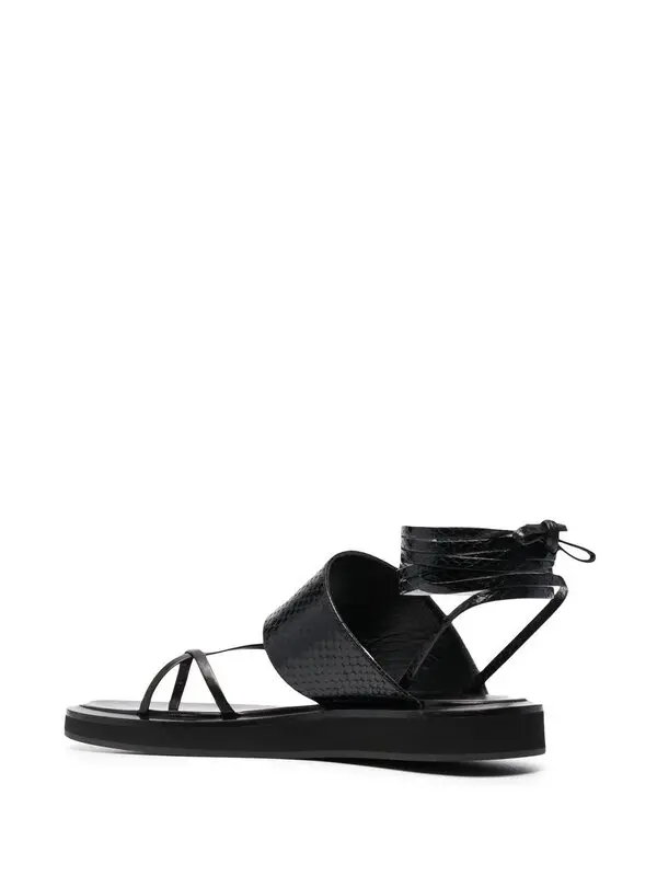 Paris Texas Lizard-effect Leather Sandals