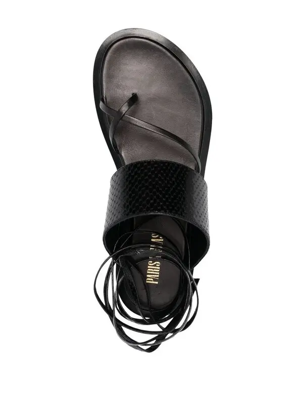 Paris Texas Lizard-effect Leather Sandals