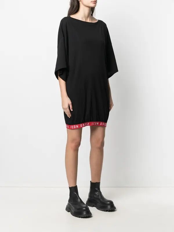 Dsquared2 Logo Trim Maxi T-shirt Dress