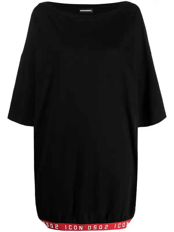 Dsquared2 Logo Trim Maxi T-shirt Dress
