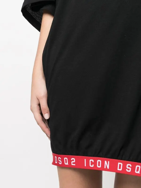 Dsquared2 Logo Trim Maxi T-shirt Dress
