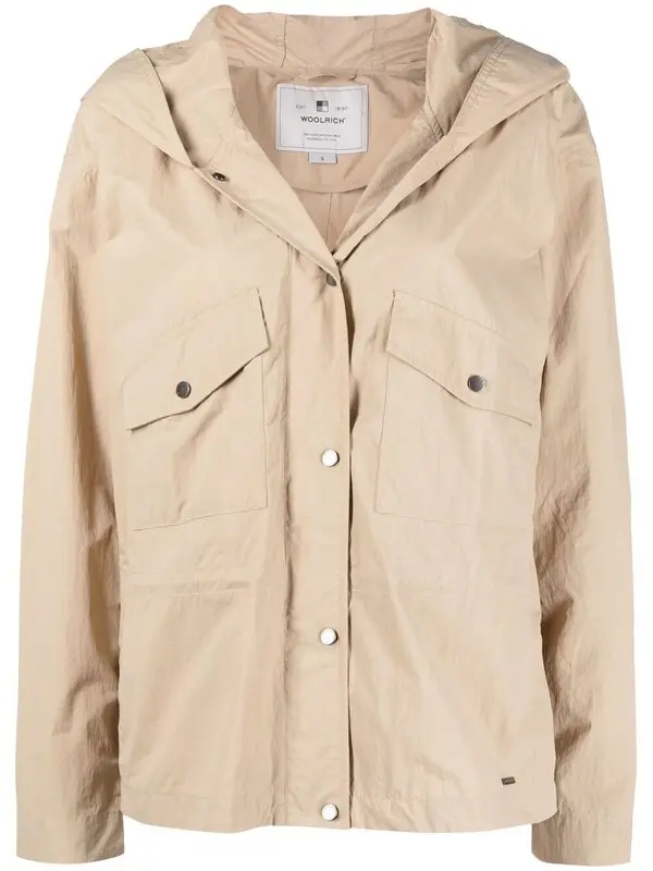 Woolrich Hooded Parka Jacket - Neutrals