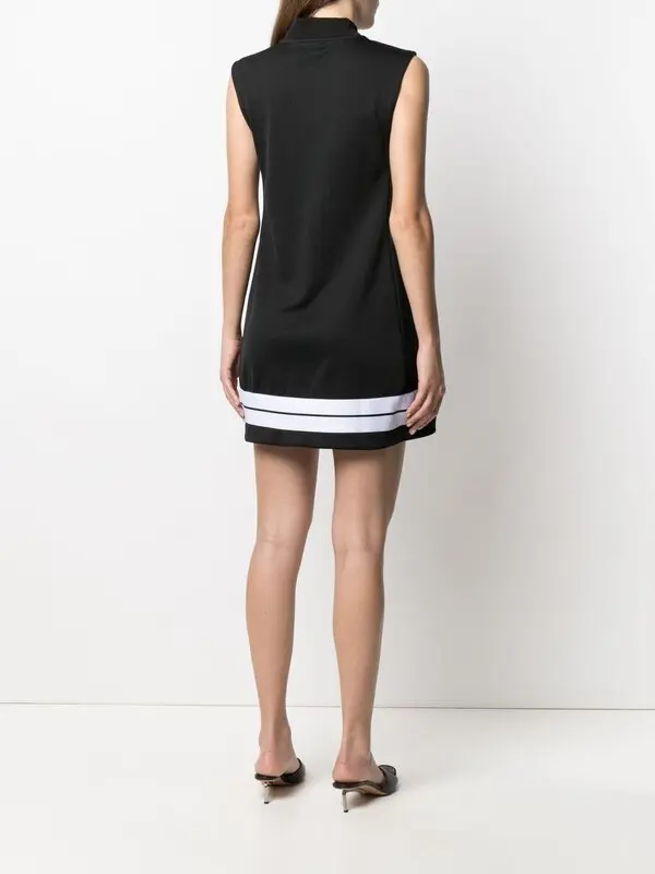 Palm Angels Logo Print Flared Mini Dress