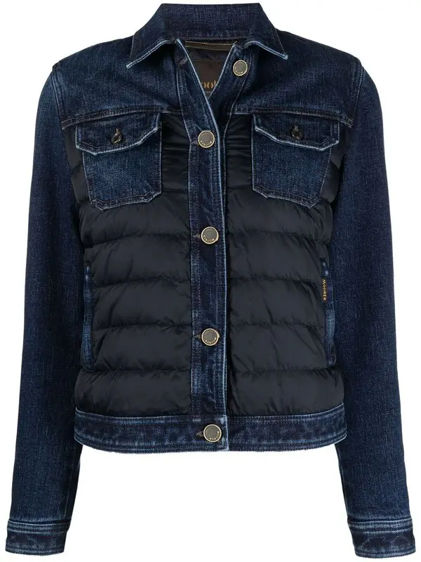 MOORER Quilted Denim Jacket
