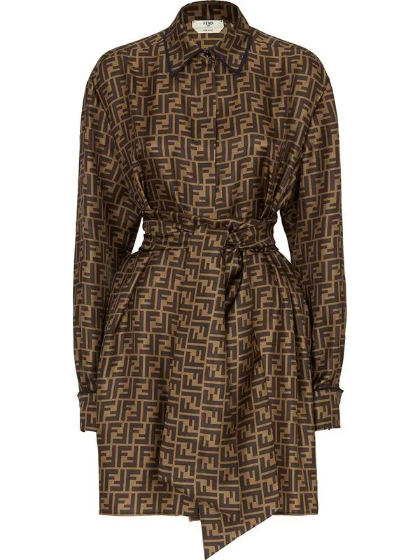 Fendi Ff Print Shirt Dress