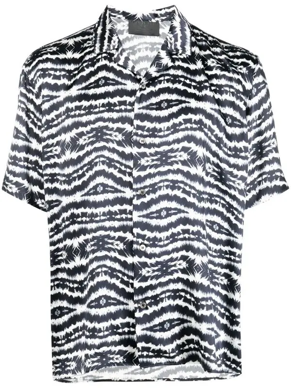 Philipp Plein Tie-dye Print Bowling Shirt