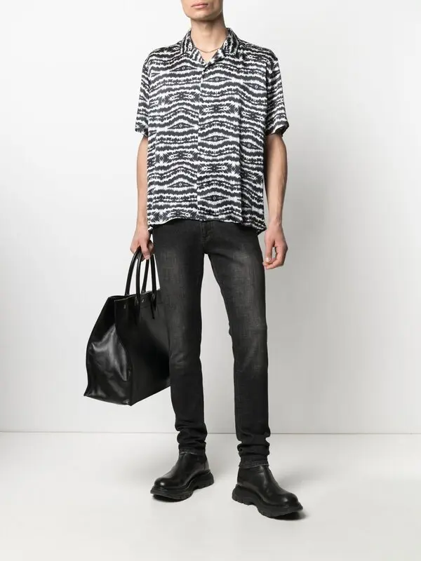 Philipp Plein Tie-dye Print Bowling Shirt