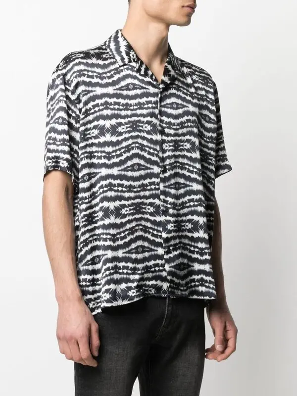 Philipp Plein Tie-dye Print Bowling Shirt