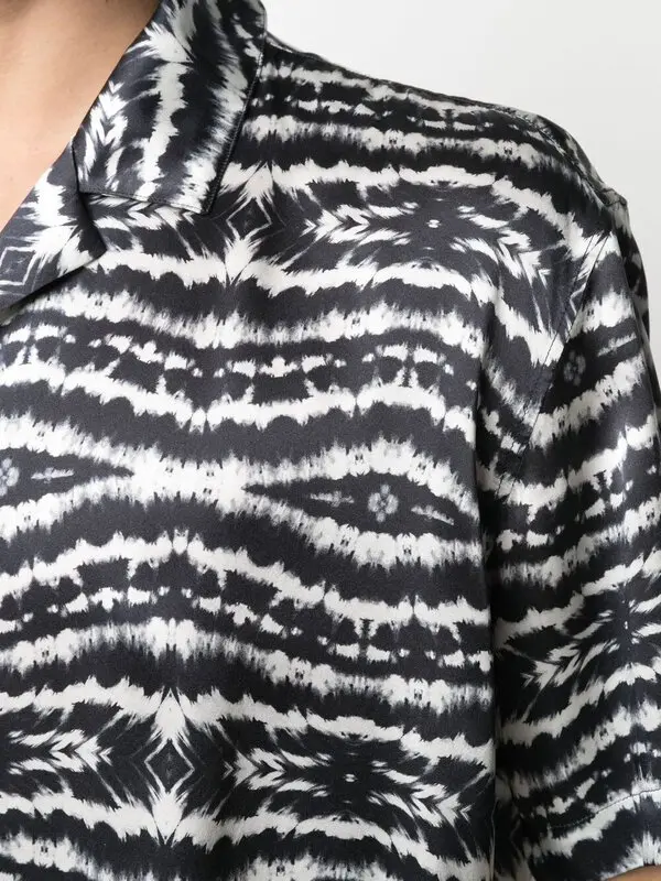Philipp Plein Tie-dye Print Bowling Shirt