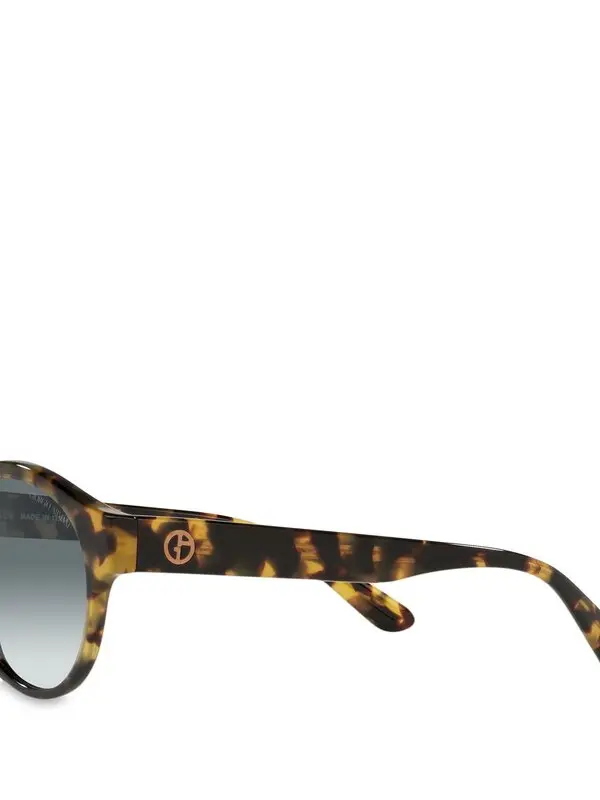 Giorgio Armani Tortoiseshell-effect Round-frame Sunglasses