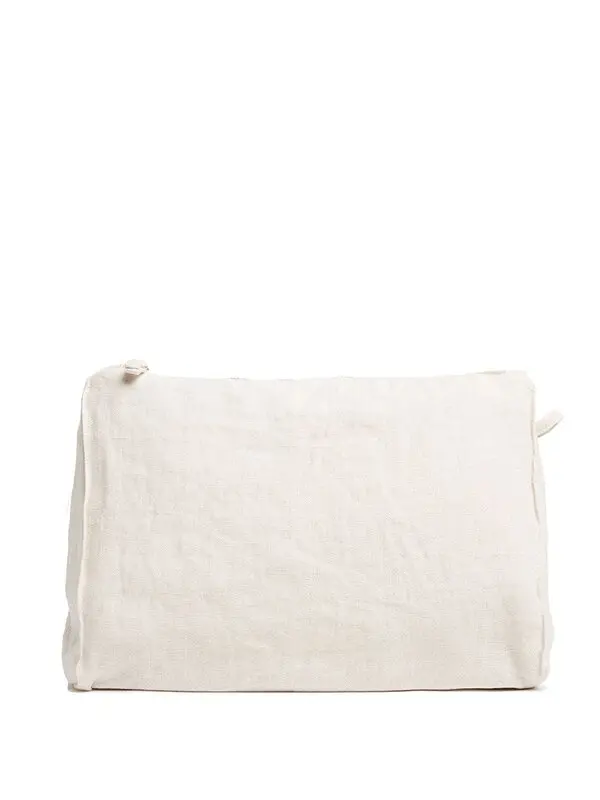 ONCE MILANO Zip-up Linen Wash Bag