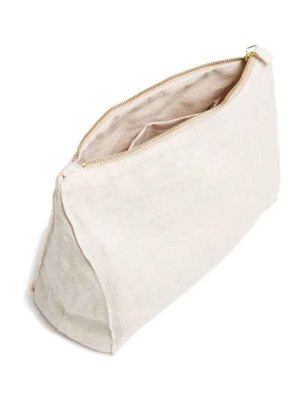 ONCE MILANO Zip-up Linen Wash Bag