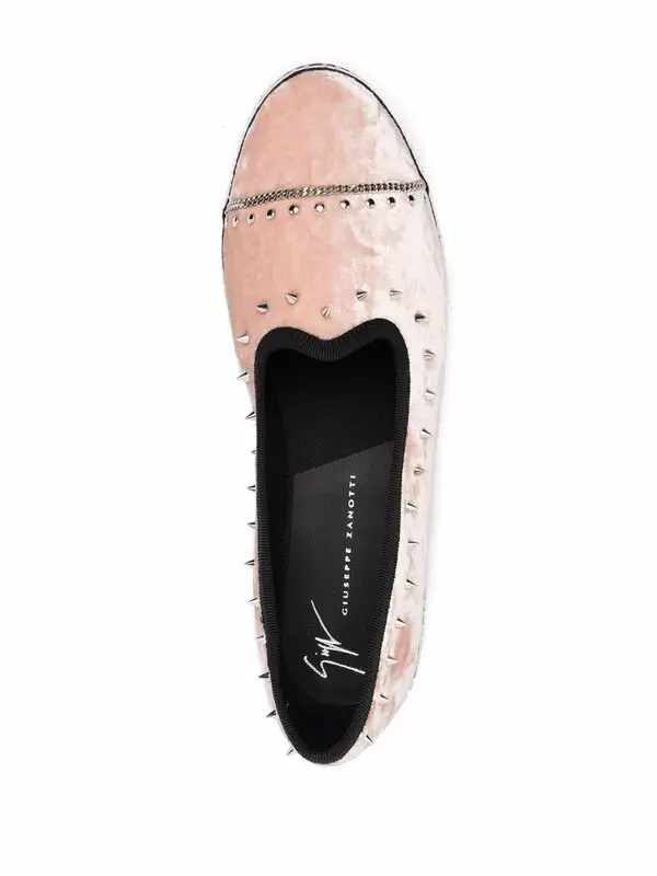 GIUSEPPE ZANOTTI Otium Velvet Loafers - Pink
