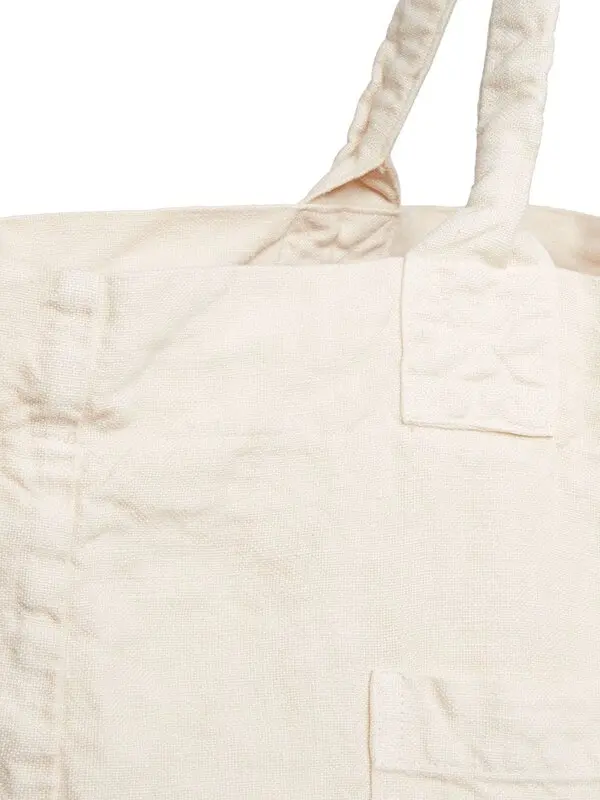 ONCE MILANO Linen Weekend Tote - Neutrals