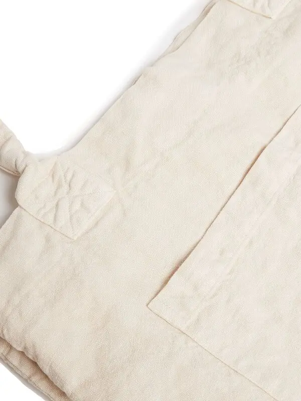 ONCE MILANO Linen Weekend Tote - Neutrals
