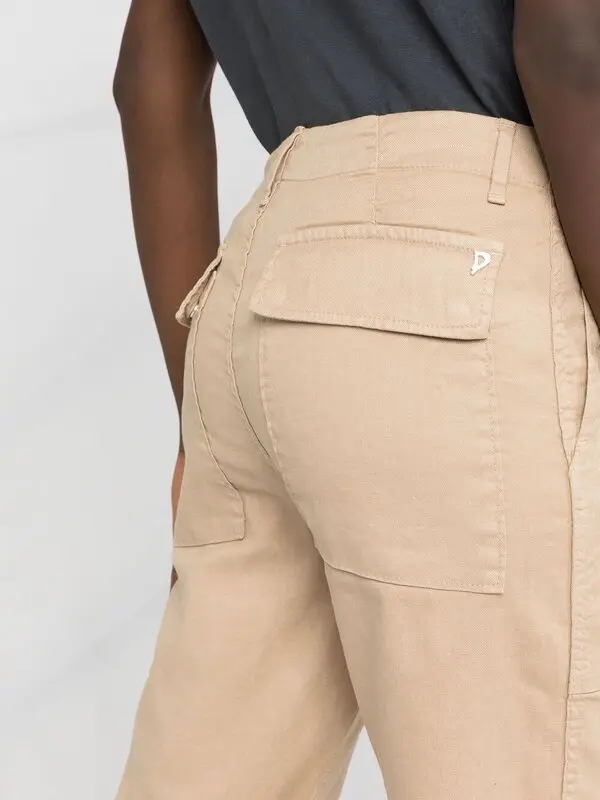 DONDUP Cropped Straight-leg Trousers