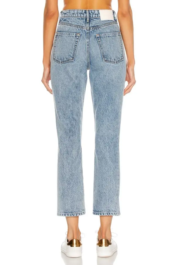 GRLFRND Karolina High-rise Straight Crop Jeans