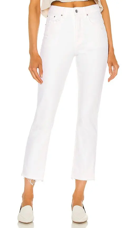 GRLFRND Karolina High-rise Straight Crop Jeans - Brentwood