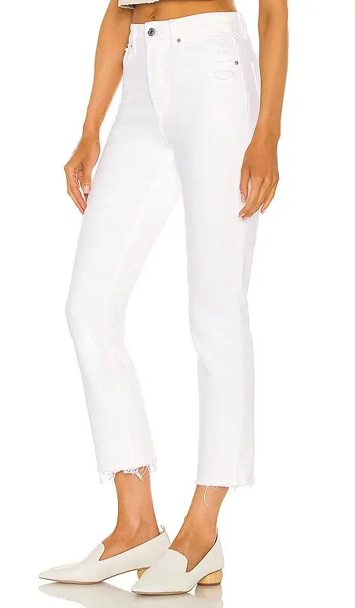 GRLFRND Karolina High-rise Straight Crop Jeans