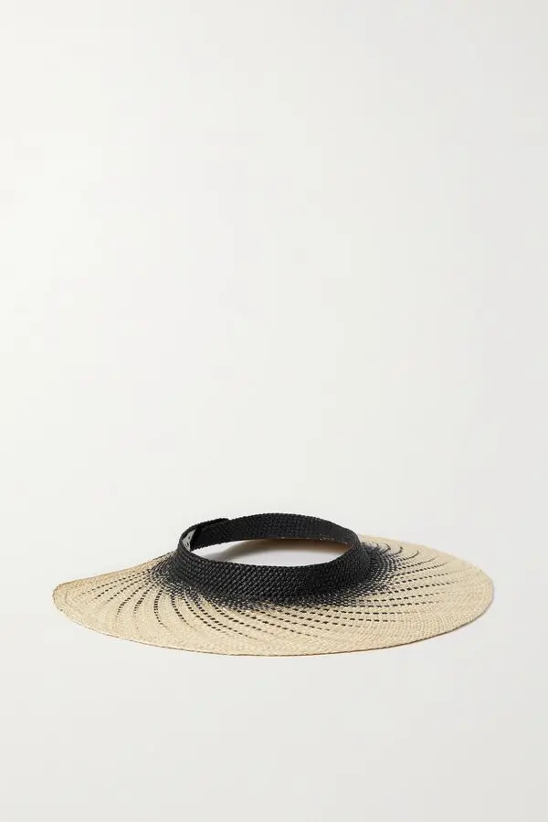 Eugenia Kim Hannah Straw Visor - Ivory | Editorialist display picture 1