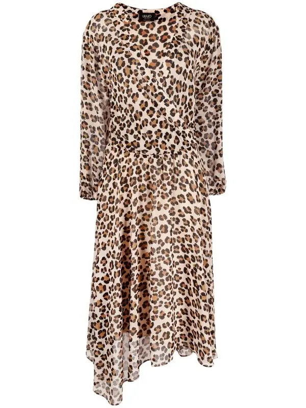 Liu Jo Leopard Print Midi Dress