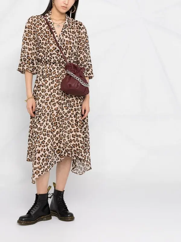 Liu Jo Leopard Print Midi Dress