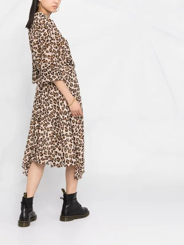 Liu Jo Leopard Print Midi Dress