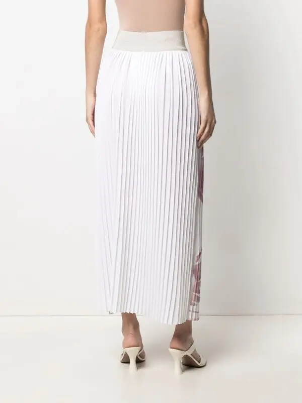 Lorena Antoniazzi Palm Tree Print Pleated Skirt